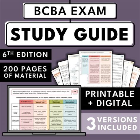 Bcba Exam Study Guide 6th Edition 2025 Aba Behavior Analysis
