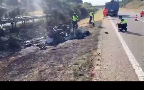 Video Of Diogo Jotas Fatal Car Crash Aftermath Liverpool Stars