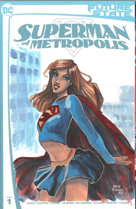 Supergirl Linda Danverskara Zor El Sketch Cover By Axayacatl Ramos