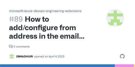 how to add configure from address in the email report task variables