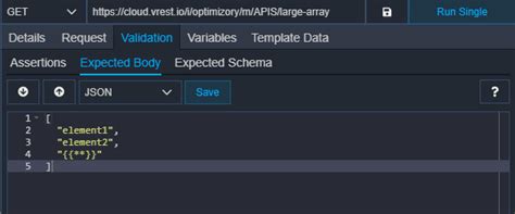 JSON Response Validation VREST NG Documentation