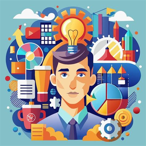 Creative Businessman Brainstorming Innovative Ideas Premium Ai Generated Vector
