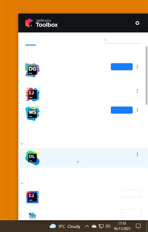 JetBrains Toolbox Blank Screen Toolbox App Support JetBrains