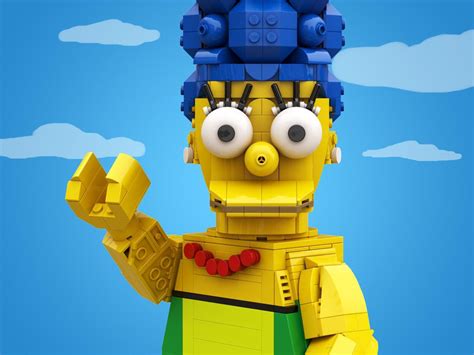 Lego Moc Upscaled Minifigure Marge By Michelanlego Rebrickable Build With Lego
