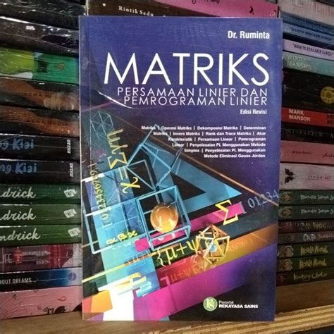 Jual Matriks Persamaan Linear Dan Pemrogaman Linier Shopee Indonesia