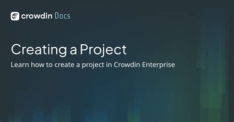 Creating A Project Enterprise Docs