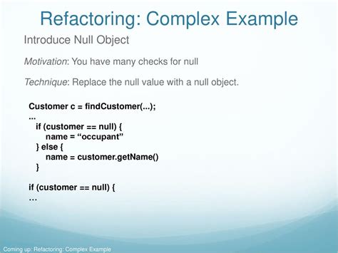 refactoring and code smells ppt download