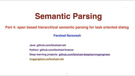 Part 4 Span Based Hierarchical Semantic Parsing For Task Oriented Dialogue Youtube