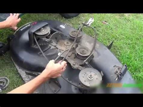 Replacing The Deck Belt On An Old Style 42in Craftsman Mower - YouTube