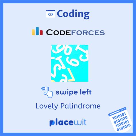 Lovely Palindrome Coding Question Codeforces Rated 1000 By Placewit Medium