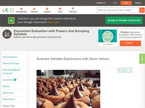 Ck 12 Algebra Numerical Expression Evaluation Unit Plan For 7th 8th Grade Lesson Planet