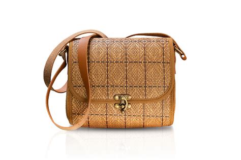 클리핑 경로가 있는 흰색 배경에 격리된 가죽 스트랩이 있는 핸드백 라탄 가죽에 대한 스톡 사진 및 기타 이미지 가죽 갈색 고리 세공 Istock