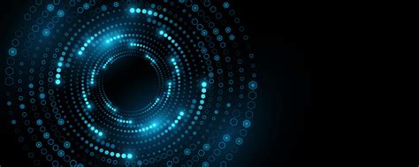 빛나는 소용돌이치는 육각형의 디지털 서클 사이버 공간으로의 빅 데이터 시각화 조명 효과가 있는 벌집 패턴입니다 현대 추상 배경입니다 벡터 기하에 대한 스톡 벡터 아트 및