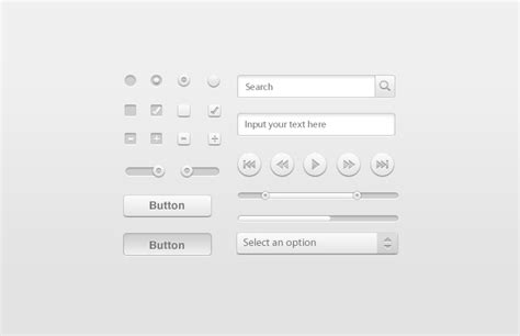Grey Ui Pack Free Psd Download Freeimages