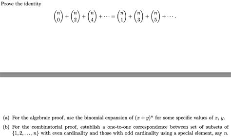 Solved Prove The Identity N0 N2 N4 N1 N3 N5 Chegg Com