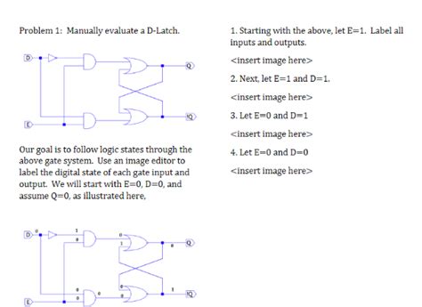 Solved Problem Manually Evaluate A D Latch Our Goal Is To Chegg
