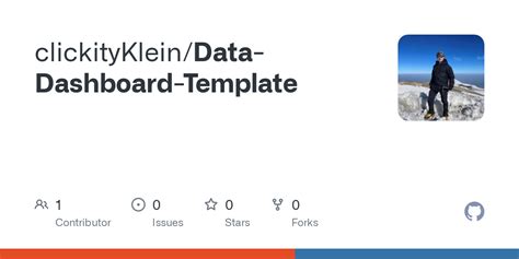Github Clickitykleindata Dashboard Template