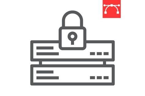 Data Security Line Icon Database And Pa Graphic By Fox Design