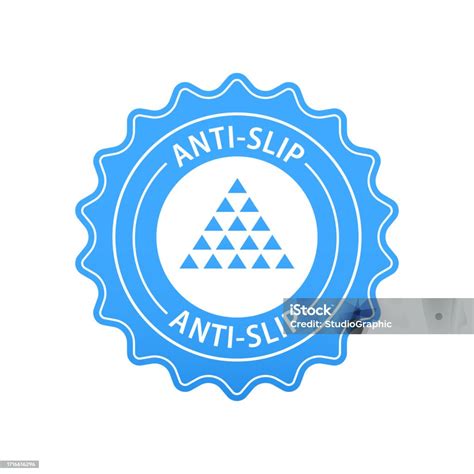 미끄럼 방지 로고 디자인 벡터 제품 라벨 및 경고 기호에 적합합니다 벡터 그림 0명에 대한 스톡 벡터 아트 및 기타 이미지 0명 그래픽 사용자 인터페이스 기민