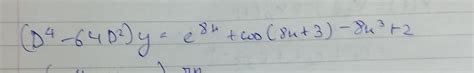 Solved Solve Using The Complementary Function And Particular Chegg