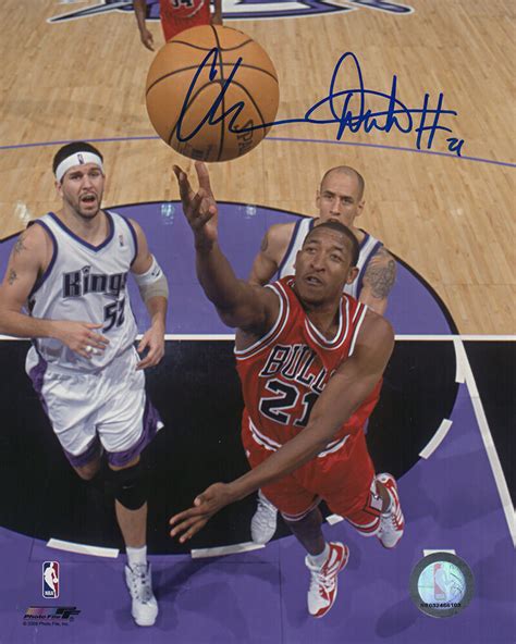 Chris Duhon Signed Chicago Bulls Action Vs Kings 8×10 Photo Schwartz