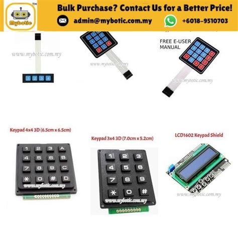 Keypad Arduino 1x4 3x4 4x4 2d 3d Lcd1602 Keypad Shield Compatible With Arduino Shopee