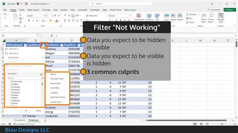 Table Filter Not Working Troubleshooting Excel Youtube