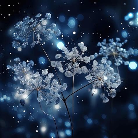 Premium Photo A Cluster Of Clusters Near A Black Background In The Style Of Dark Blue