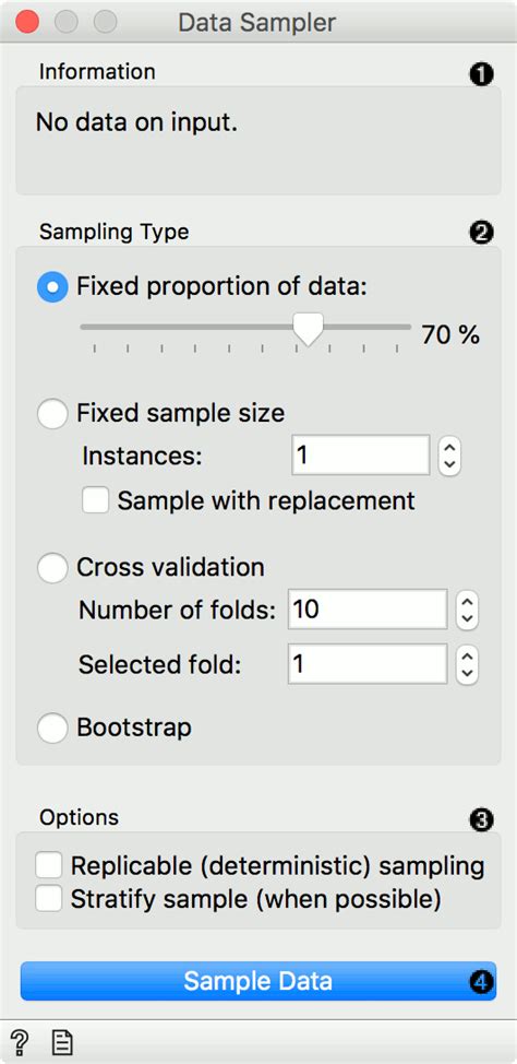 Data Sampler — Orange Visual Programming 3 Documentation