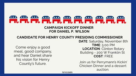 Daniel P Wilson For Henry County Presiding Commissioner