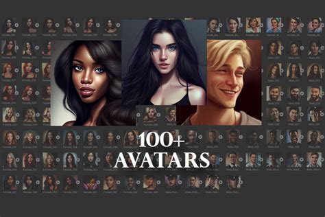 100 Modern Character Avatars Set1 2d Gui Unity Asset Store
