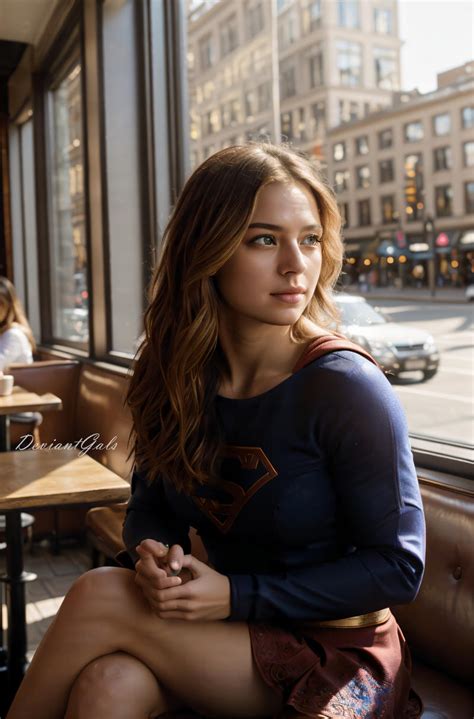 Supergirl Chilling In Cafe By Deviantgals On Deviantart
