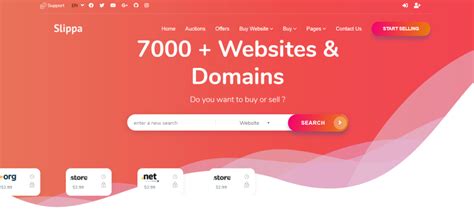 slippa domains website app and social media marketplace php script by