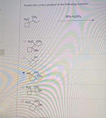 Answered: Predict the correct product of the… | bartleby