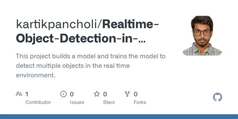 Github Kartikpancholirealtime Object Detection In Python This