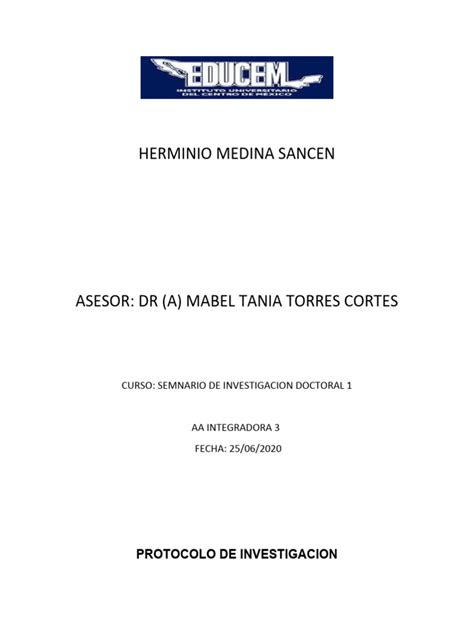 Protocolo De Investigcion Pdf Aprendizaje Enseñando