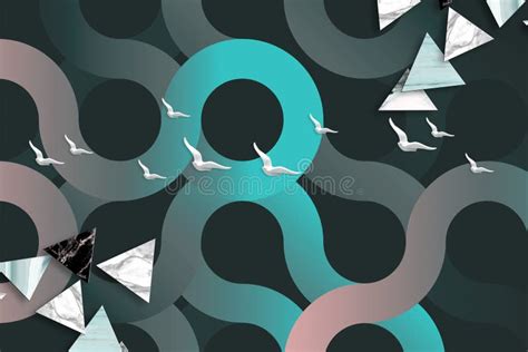 Abstract Design Featuring Interlocking Circular Patterns Stock Illustration Illustration Of