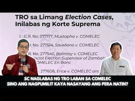 SC NAGLABAS NG TRO LABAN SA COMELEC | SINO ANG NAGPUMILIT KAYA NASAYANG ANG PERA NATIN? - YouTube