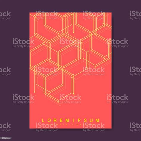 안내 책자 커버 플라이어 연례 보고서 비즈니스 벡터 템플릿 전단지 최소한의 구성 6 각형 구조입니다 미래 기하학적 템플릿입니다 과학 의학 기술 배경 0명에 대한 스톡 벡터
