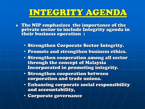 Ppt Enhancing Integrity B Est Practices From Malaysia Powerpoint