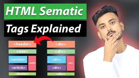 Power Of Semantic Tags Header Nav Section Article Aside Footer Hindi Youtube