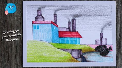 How To Draw Environmental Pollution Scenery For Beginners Step By Step Easy Drawings