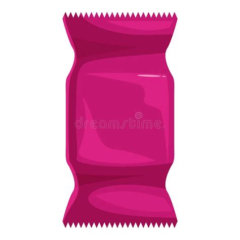 Pink Flow Pack Packaging Showing Blank Space For Product Design Stock