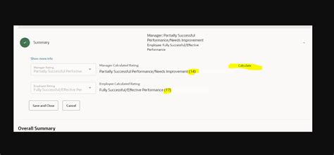 Redwood Hide Numeric Rating And Calculate Option For Employee And