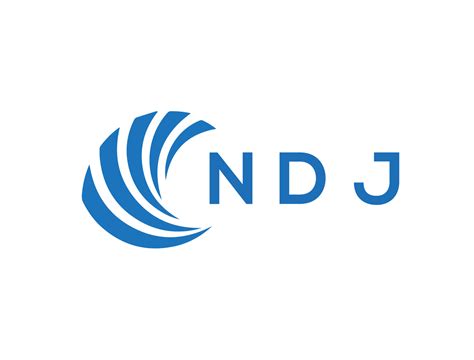 NDJ letter logo design on white background. NDJ creative circle letter ...