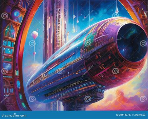 A Futuristic Towering Structure Ai Art Generated Royalty Free Stock