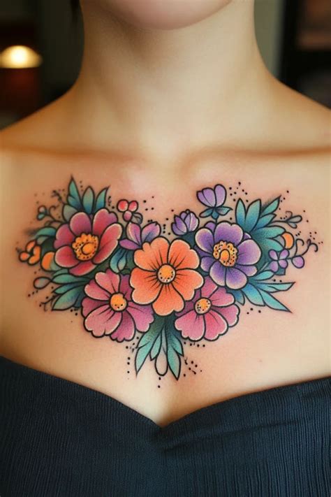 Chest Flower Tattoos For Women Ideas Flower Tattoos Body Art Tattoos