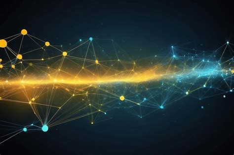 Premium Photo Yellow Abstract Data Network Background Stock Illustration