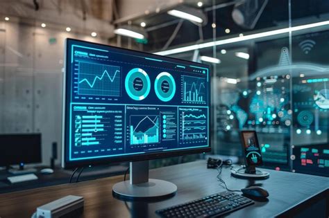 Big Data Monitoring Of Computer Premium Ai Generated Image
