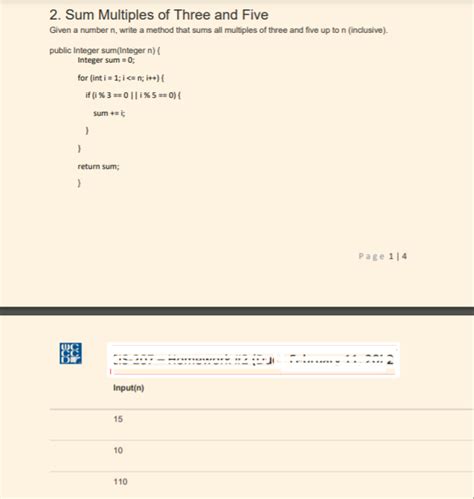 Solved 2 Sum Multiples Of Three And Five Given A Number N